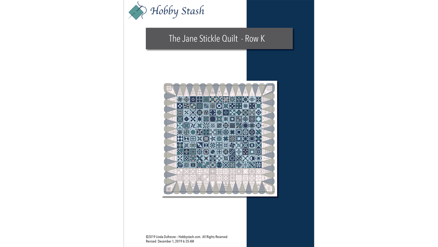 The Jane Stickle Quilt – Row A | Hobby Stash