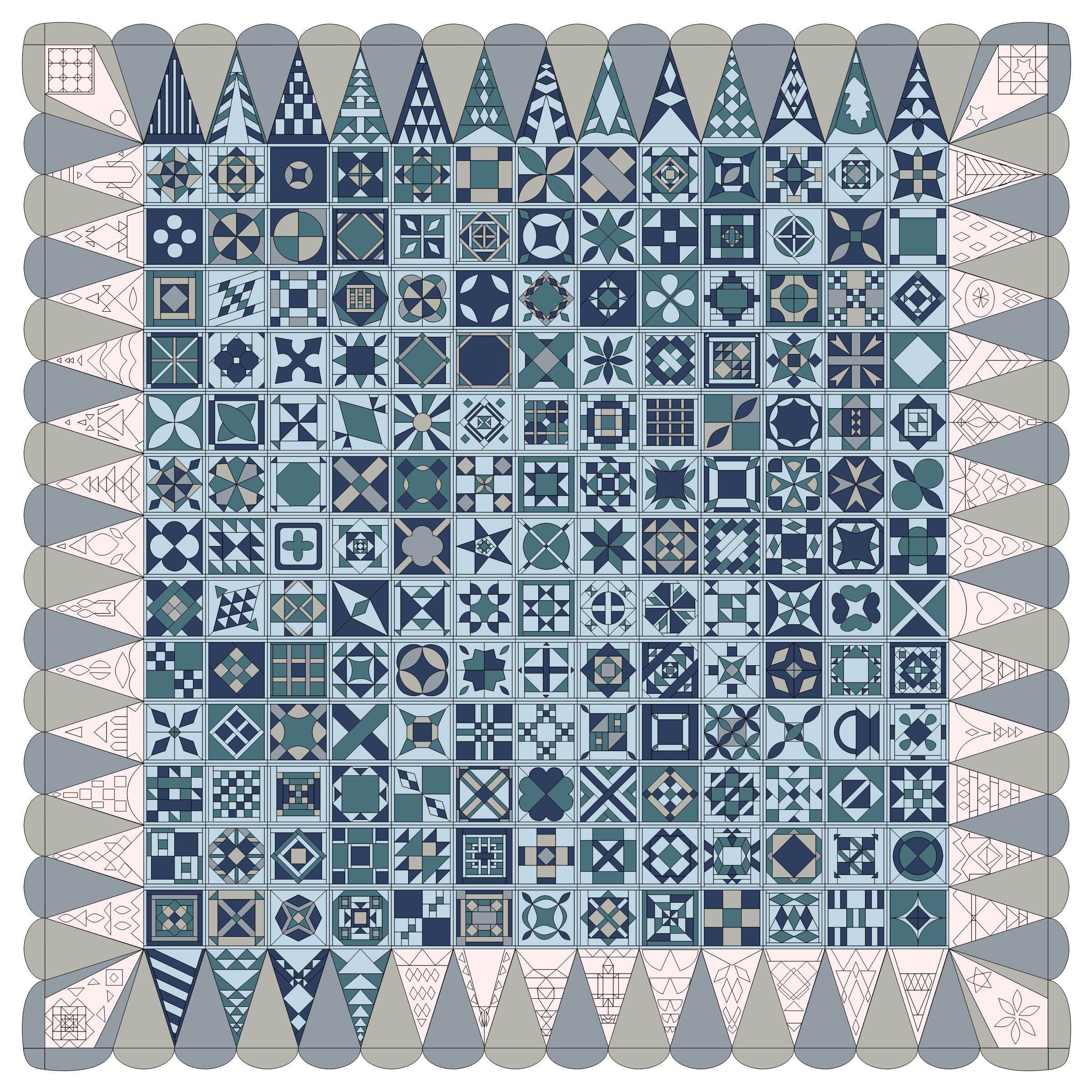 The Jane Stickle Quilt – Row A | Hobby Stash